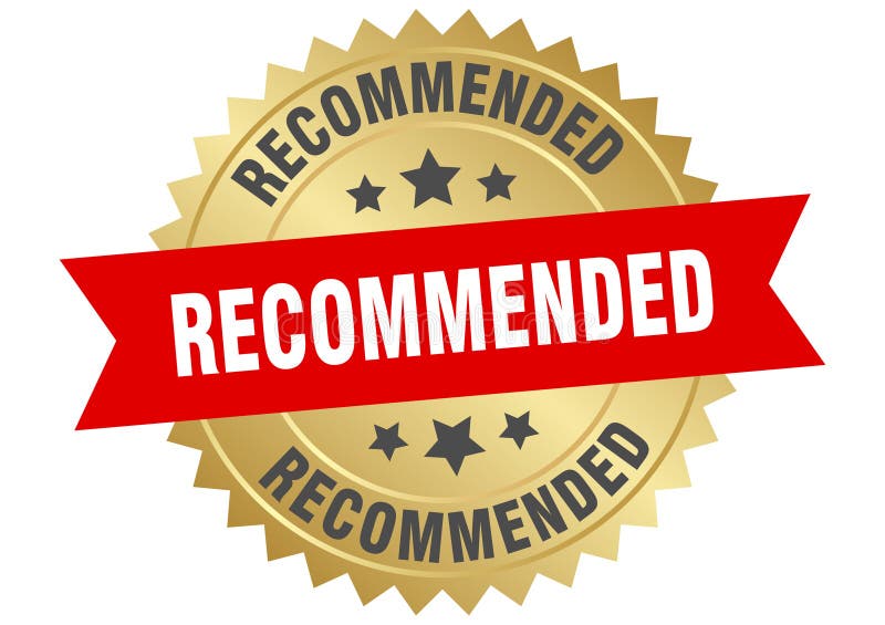 Recommended Tag Isolated. Vector Label or Sticker Stock Vector ...