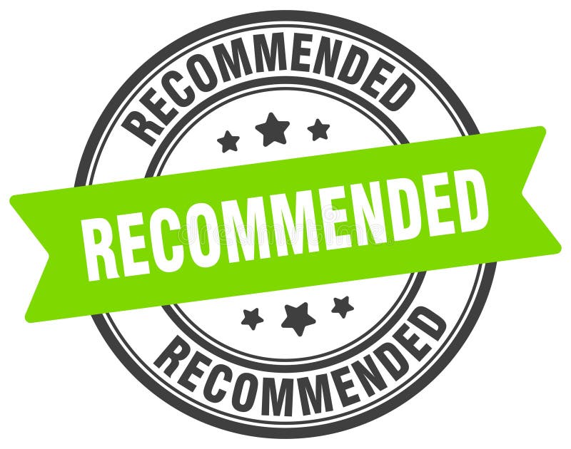 Recommended Stamp. Recommended Label on Transparent Background. Round ...