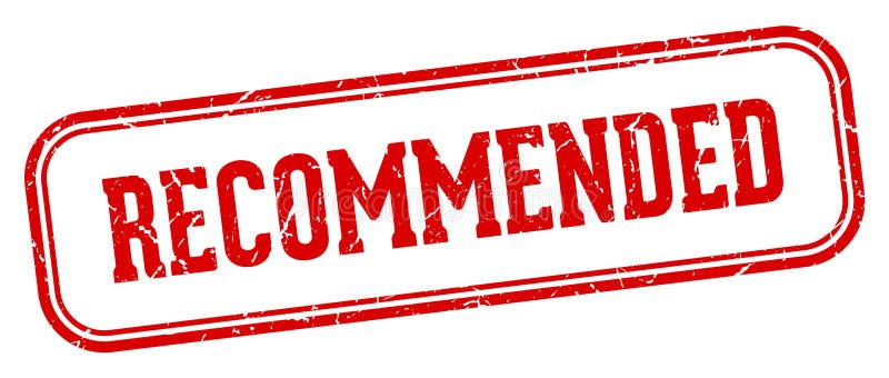 Recommended Stamp. Recommended Rectangular Stamp on White Background ...