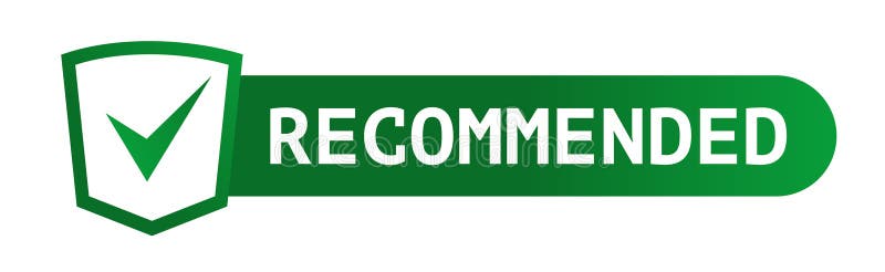 Recommended Sticker with Check Symbol Stock Vector - Illustration of ...