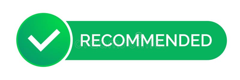 Recommended Sticker Isolated on White Background Stock Vector ...
