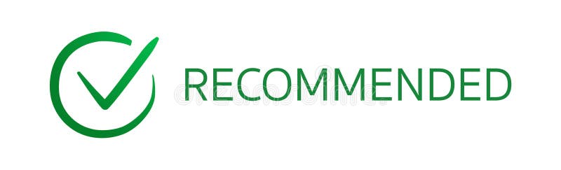 Recommended Sticker with Check Symbol Stock Vector - Illustration of ...