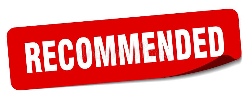 Recommended Sticker. Recommended Sign on Transparent Background Stock ...