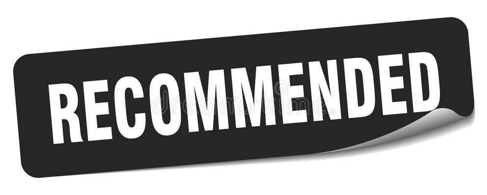 Recommended Sticker. Recommended Label Stock Vector - Illustration of ...