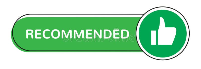 Recommended Sticker with Check Symbol Stock Vector - Illustration of ...