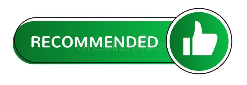 Recommended Sticker with Check Symbol Stock Vector - Illustration of ...