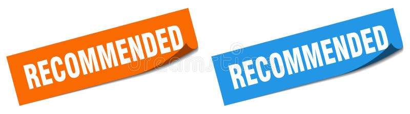 Recommended Sticker with Check Symbol Stock Vector - Illustration of ...