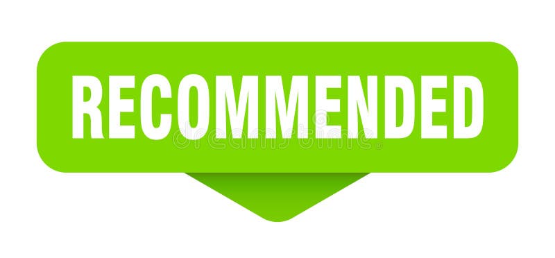 Recommended Sticker with Check Symbol Stock Vector - Illustration of ...