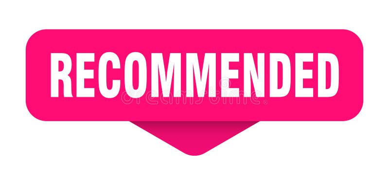 Recommended Sticker with Check Symbol Stock Vector - Illustration of ...