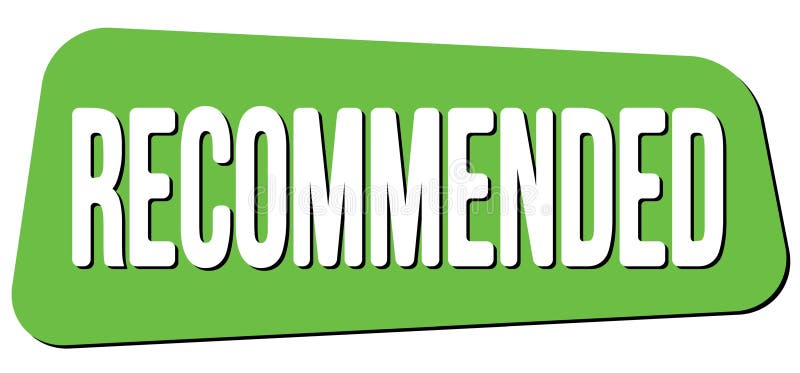 Recommended Text with Thumb Up Icon Stock Vector - Illustration of like ...