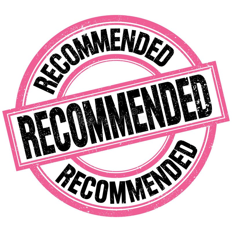 RECOMMENDED Text on Pink-black Round Stamp Sign Stock Illustration ...