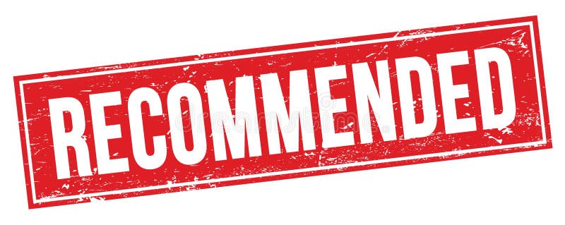 RECOMMENDED Text on Red Grungy Rectangle Stamp Stock Illustration ...