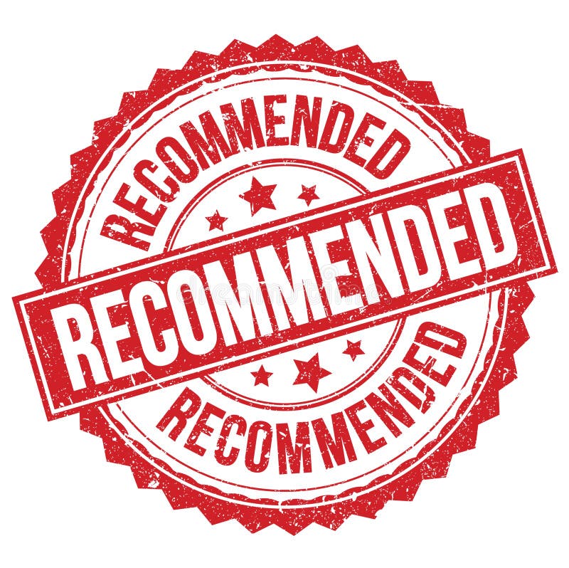 RECOMMENDED Text on Red Round Stamp Sign Stock Illustration ...