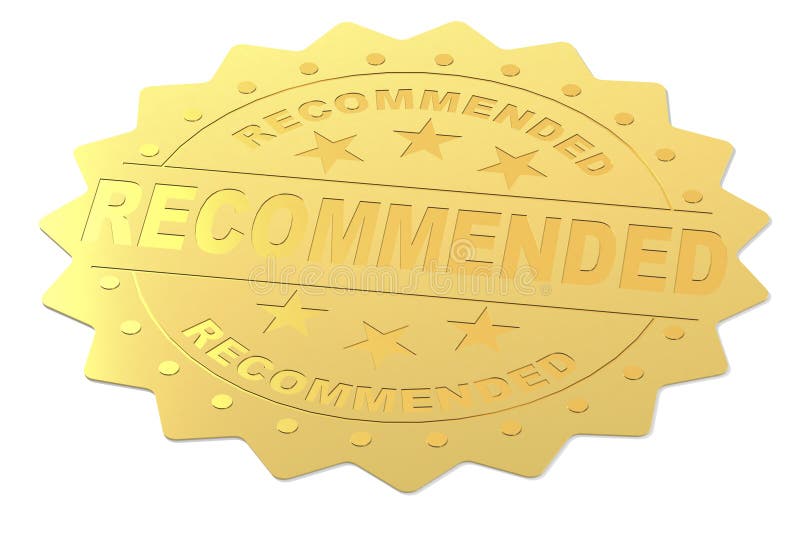 Recommended Word on Golden Seal Stock Illustration - Illustration of ...