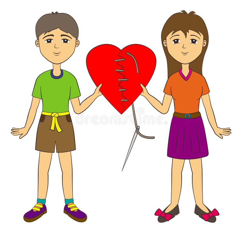 Reconcile stock illustration. Illustration of couple - 28387069
