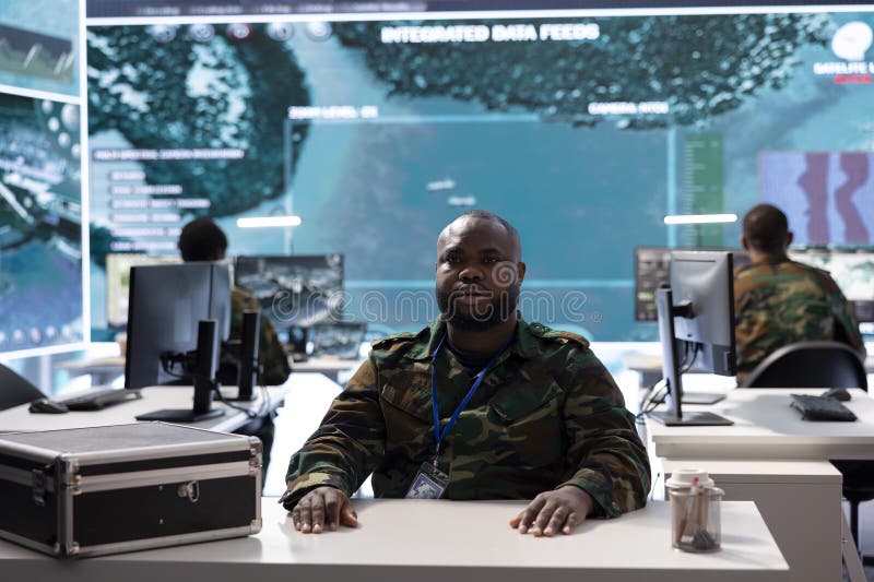 Reconnaissance Expert Engages in a Online Videocall in a High Tech ...