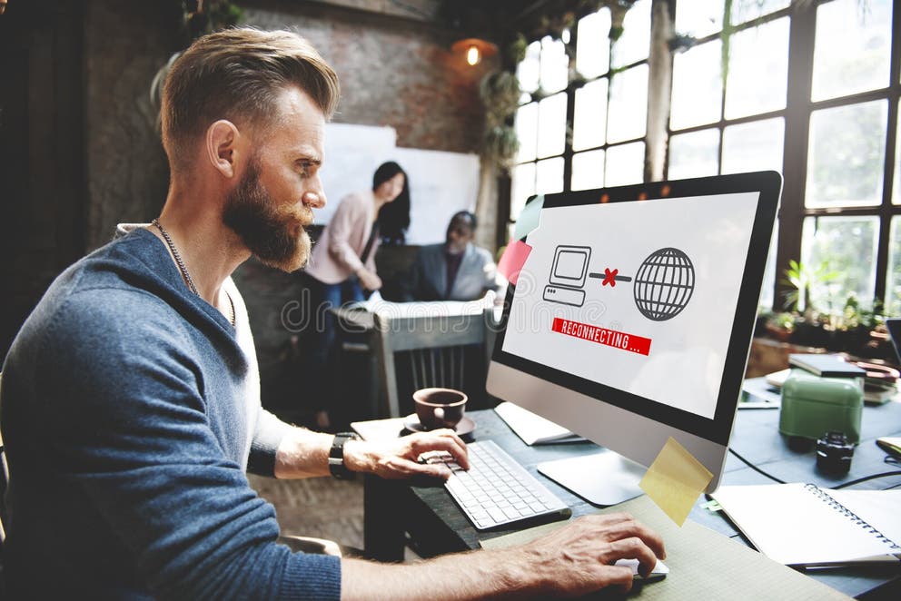 Reconnecting Access Disconnected Internet Concept Stock Photo - Image ...