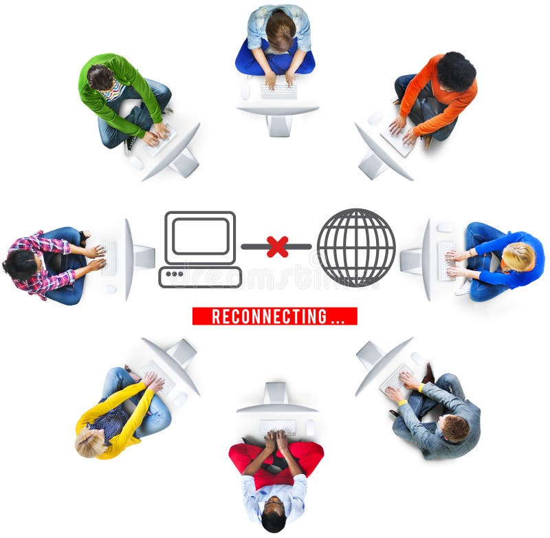 Reconnecting Access Disconnected Internet Concept Stock Photo - Image ...