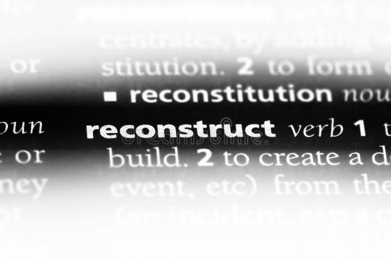 Reconstruct stock photo. Image of concept, dictionary - 126613042