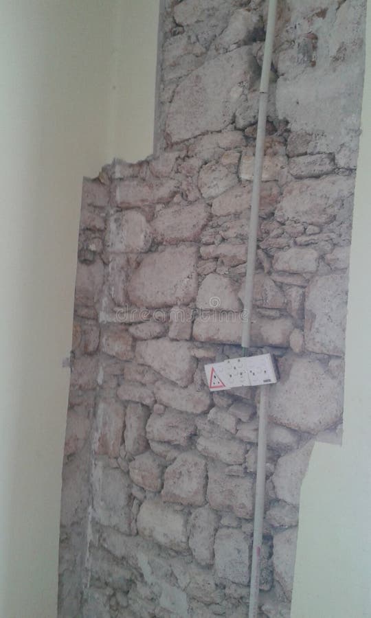 Reconstruct Wall Using Cement Sand Putty Stock Image - Image of sitting ...