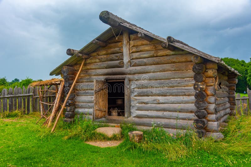 Reconstructed Timber Village from the Viking Age at Kernave, Lit ...