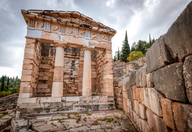 The Reconstructed Treasury of Athens Stock Photo - Image of historic ...