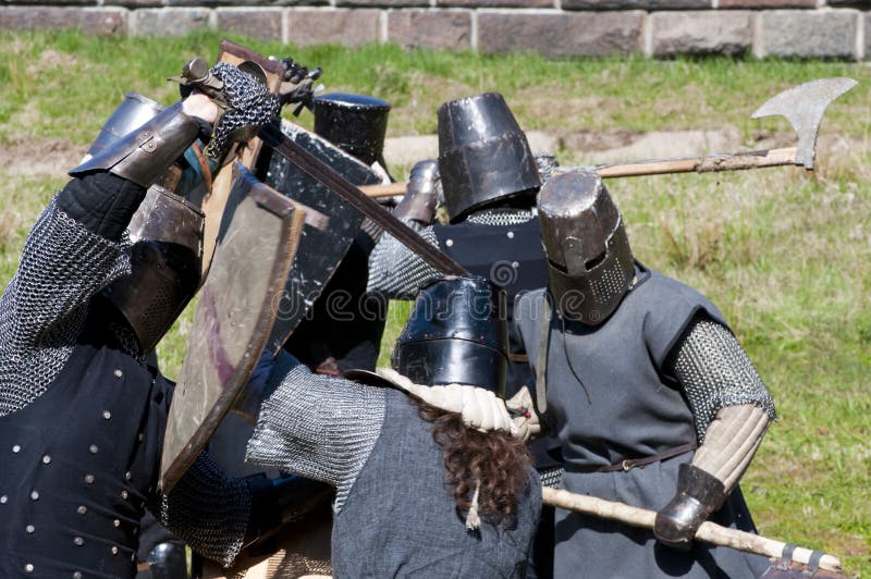 Fighting Knights stock photo. Image of conceptual, outdoor - 915870