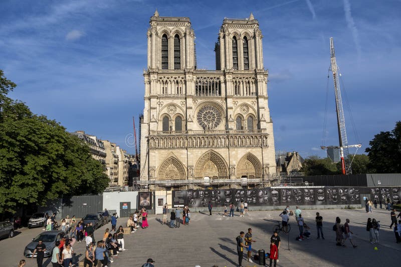 Reconstruction Of Notre Dame De Paris Cathedral After It Caught Fire