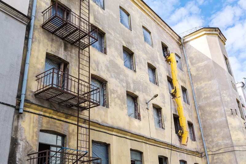 Reconstruction of Old Building Stock Image - Image of architecture ...