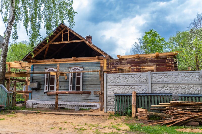 Reconstruction of the Old House Stock Image - Image of design ...