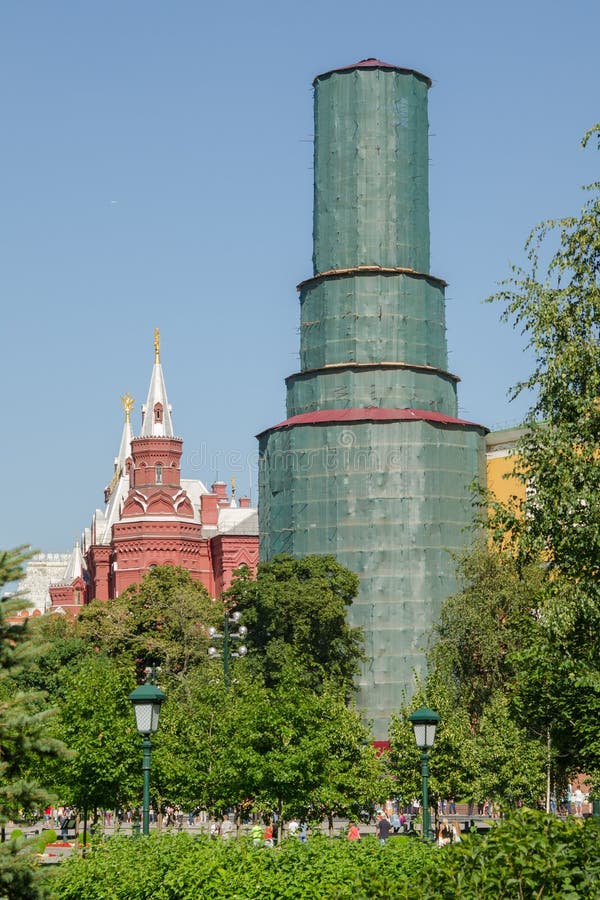 Reconstruction of One of the Towers of the Kremlin Wall in Moscow ...