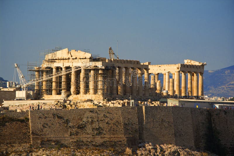 Reconstruction of Parthenon Stock Image - Image of architecture ...
