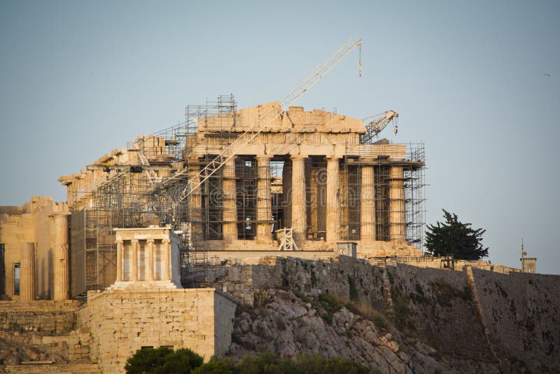 Reconstruction of Parthenon Stock Image - Image of building, greek ...
