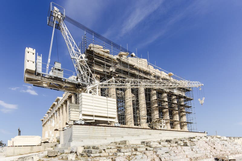 Reconstruction of Parthenon Stock Photo - Image of athena, athens: 74547478