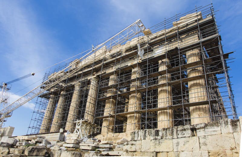 Reconstruction of Parthenon Stock Photo - Image of archeology, famous ...