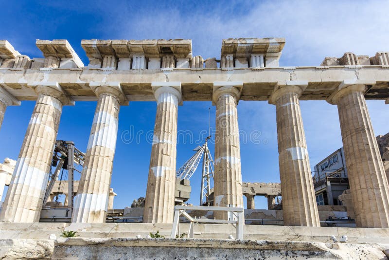 Reconstruction of Parthenon Stock Photo - Image of classic, heritage ...