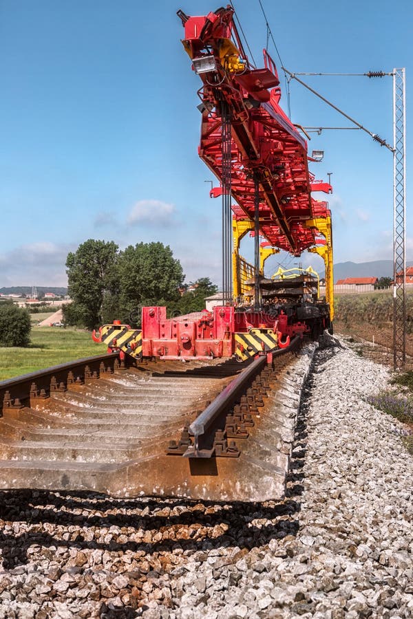Reconstruction of the Railway Line Stock Image - Image of maintenance ...