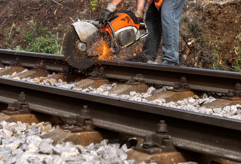 Reconstruction of the Railway Stock Photo - Image of safety, protection ...