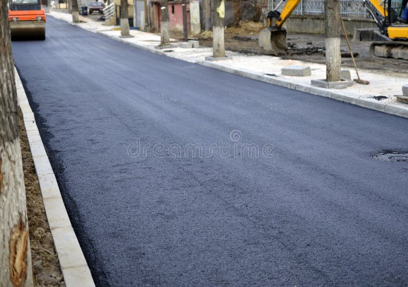Reconstruction of a Street Road,municipal Work Stock Image - Image of ...