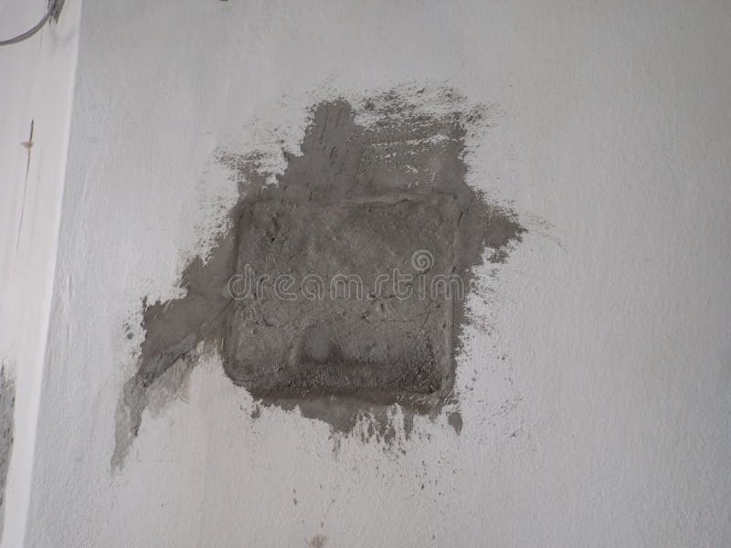 Reconstruction of a Wall Plaster Stock Image - Image of restoration ...