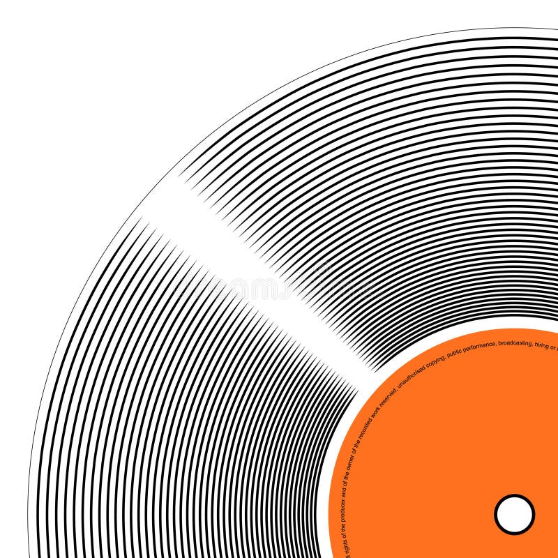 Abstract Music Background with Vinyl Record and Notes Stock Vector ...