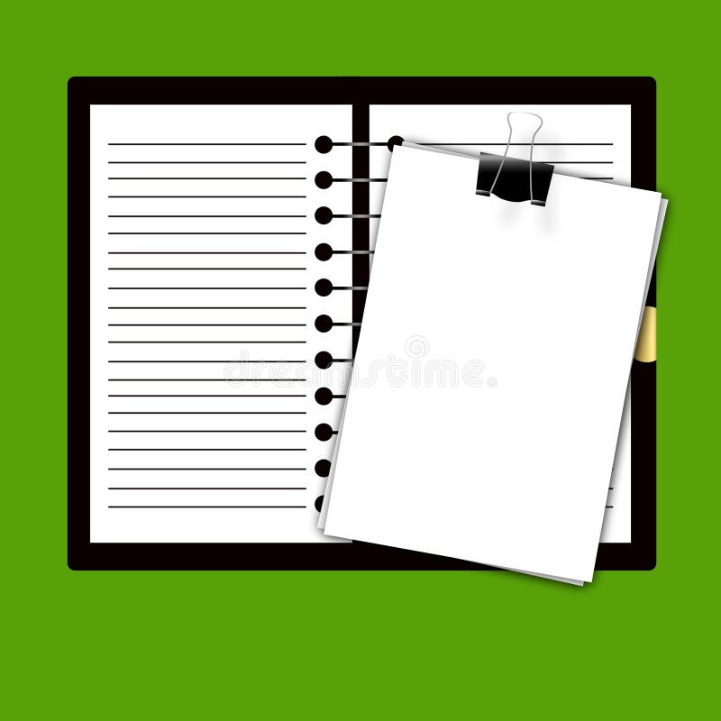 Record book and paper stock illustration. Illustration of table - 12874146