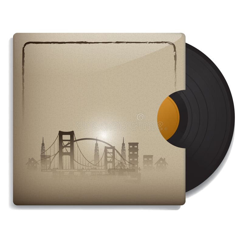 Record in Case. Vector Illustration Decorative Design Stock Vector ...