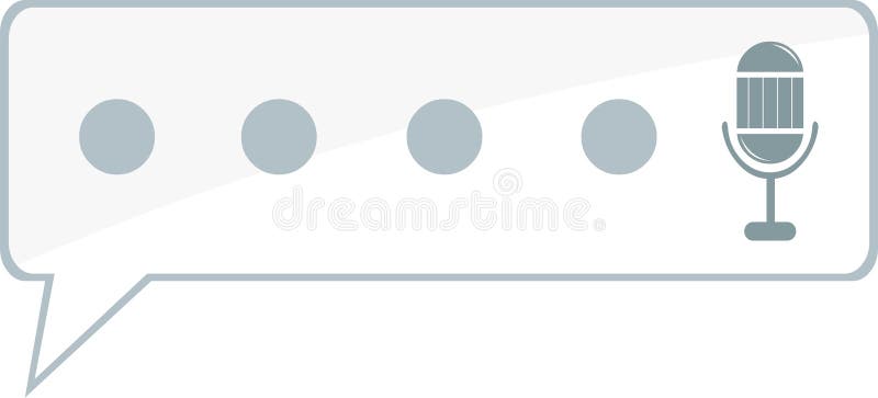 Record Chat Voice Message Concept Icon Stock Illustration ...