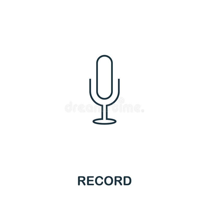 Record Creative Icon. Simple Element Illustration. Record Concept ...