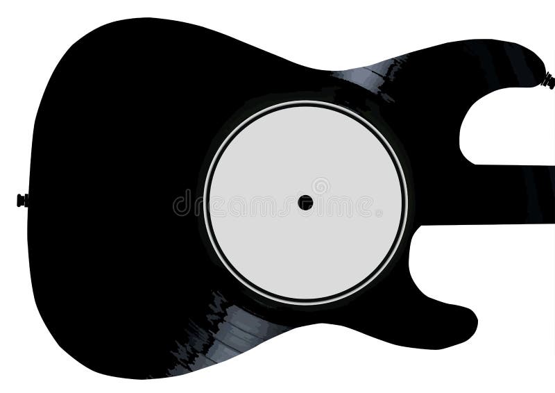 Record Guitar stock illustration. Illustration of grooves - 57125415