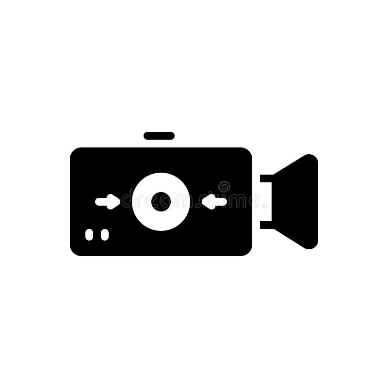Black Solid Icon for Record, Electronic and Video Stock Illustration ...
