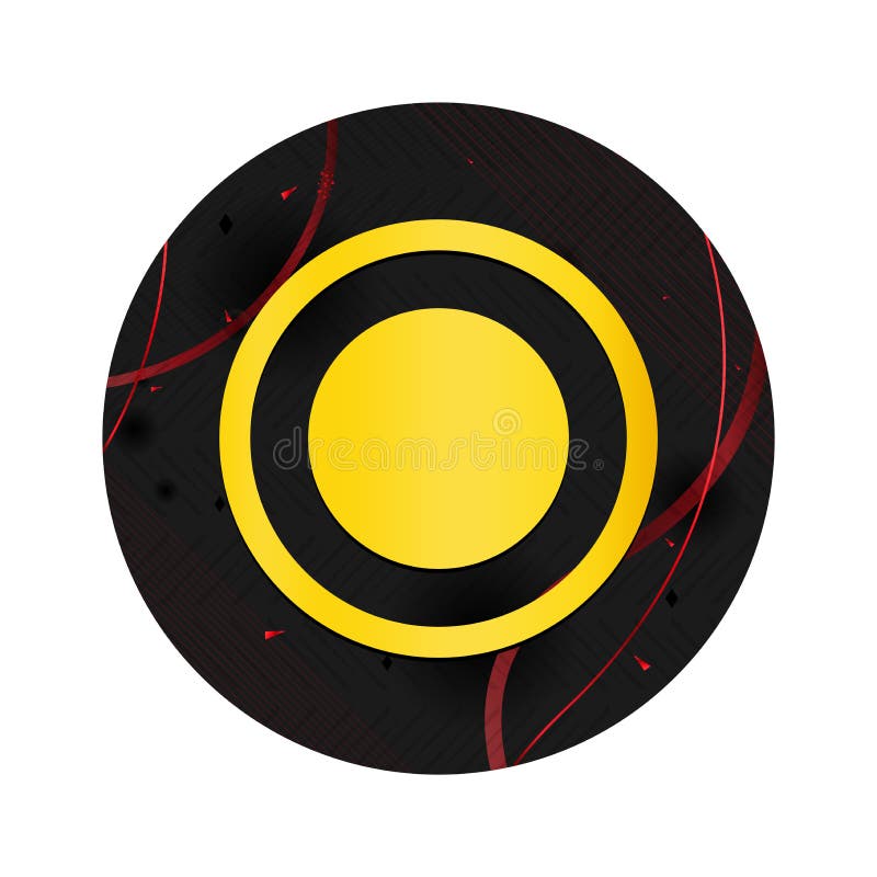 Record Icon Elegant Black Round Button Stock Vector - Illustration of ...