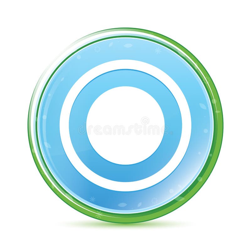 Record Icon Natural Aqua Cyan Blue Round Button Stock Illustration ...