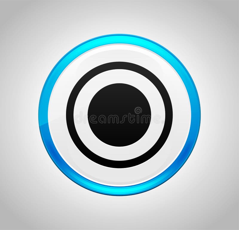 Record Icon Round Blue Push Button Stock Illustration - Illustration of ...